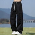 Admvng Mens Cargo Pants Drawstring Full Length Pants with Multiple ...