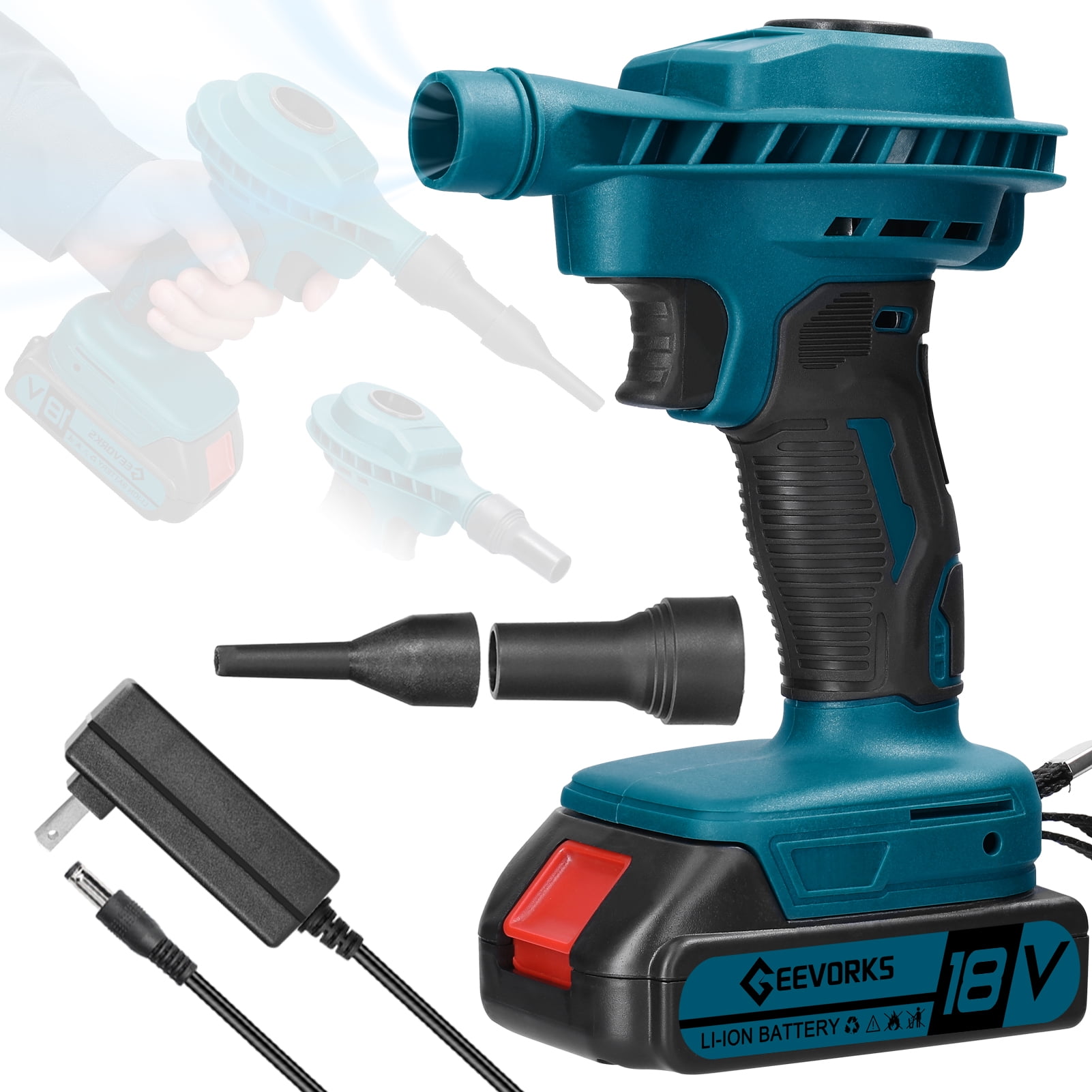 Geevorks Electric Portable Blower removal Fan Handheld Blower Removal Fan Air Blower Removal Blower Wind Air Lithium Battery Snow Handheld Lithium Bat