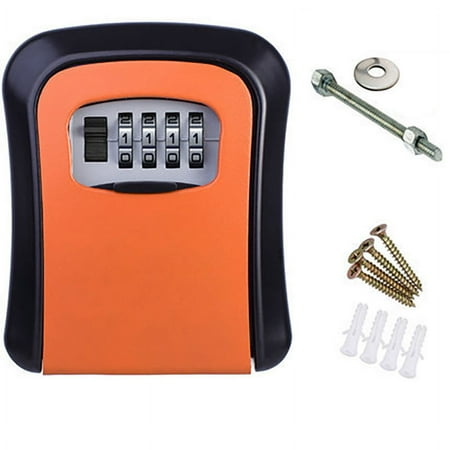 Key Box Wall Mounted 4 Digit Aluminium Alloy Simple Safe Key Lock Box ...