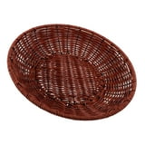 WHAMVOX Brown Imitation Rattan Fruit Tray for Storage with Elevated ...