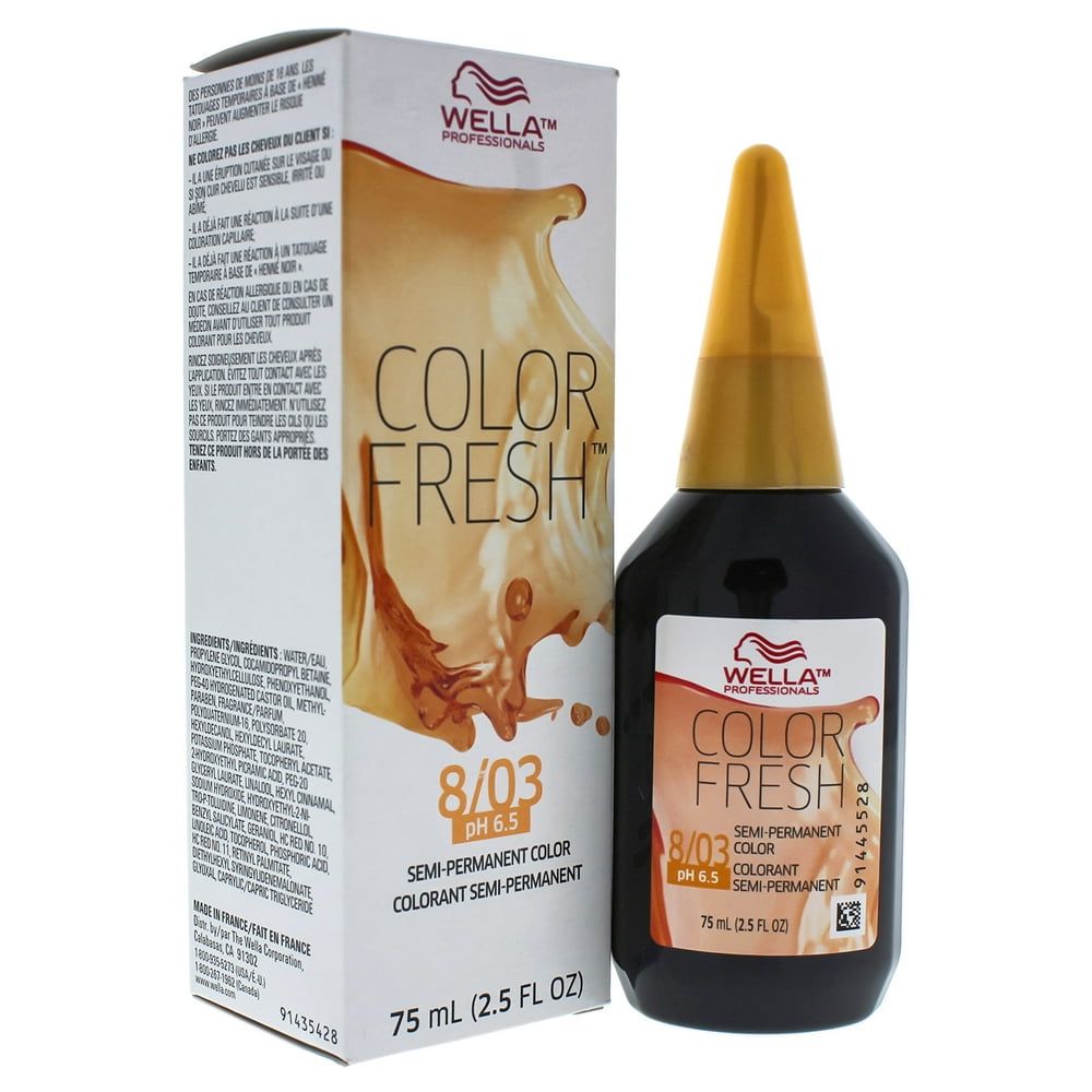Wella - Color Fresh Semi-Permanent Hair Color - 8 03 Light Blonde ...
