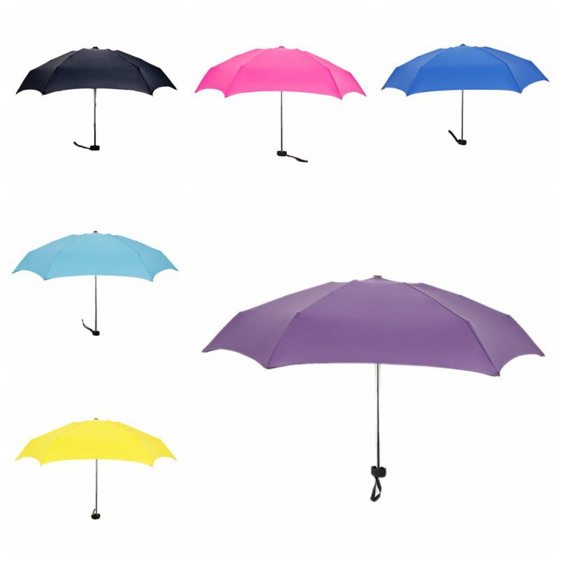 Mini Pocket Travel Umbrella with Case - Small, Compact Umbrella for ...