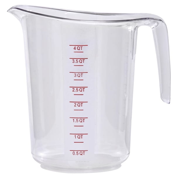 HUBERT® 4 qt Measuring Cup Clear Polycarbonate - Walmart.com