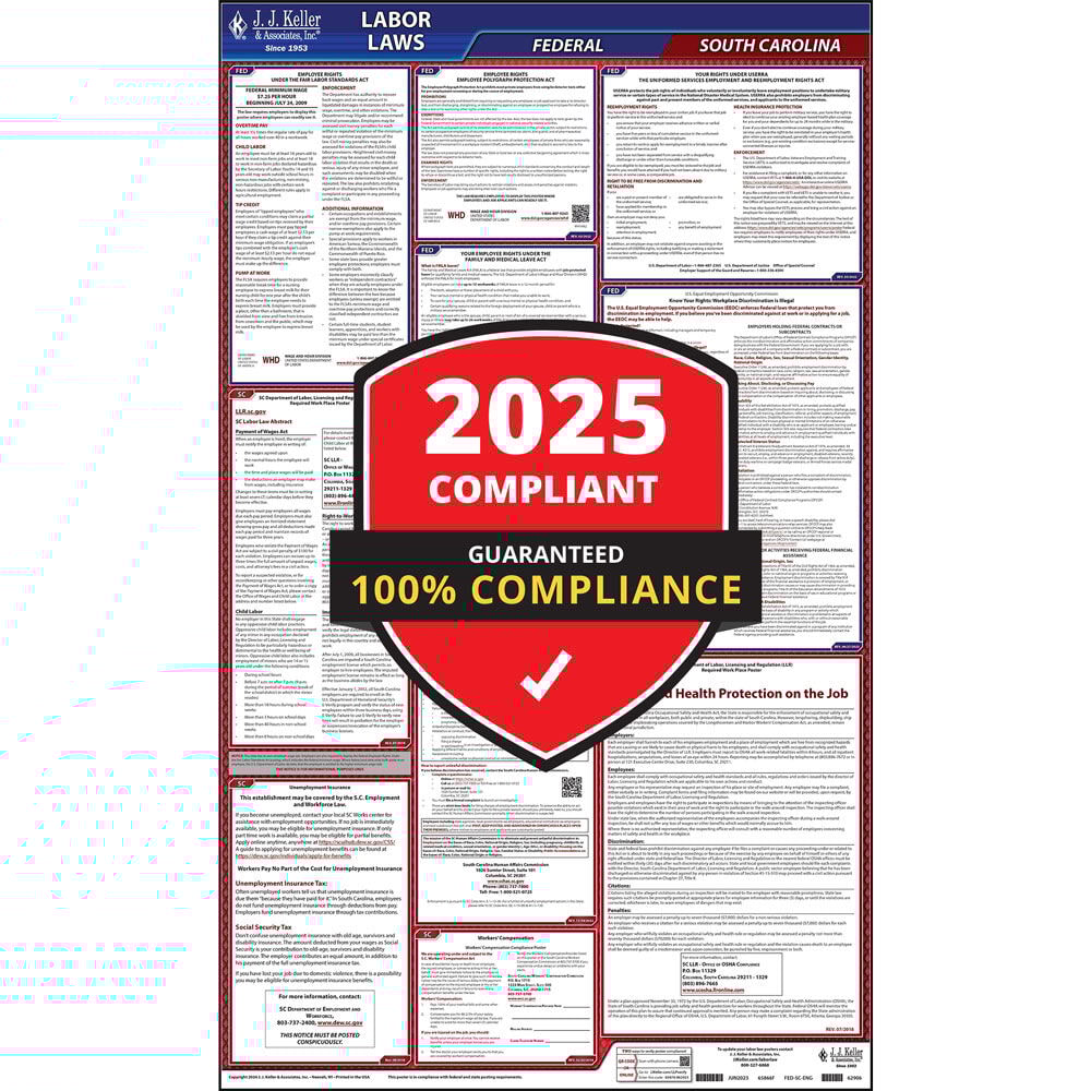 2025 Maryland and Federal Labor Law Poster (English, MD State) - OSHA ...