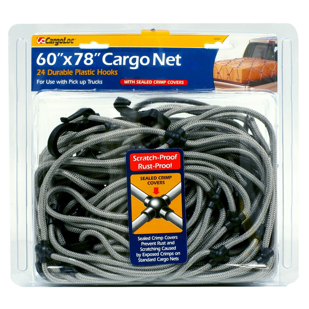 Cargoloc 84062 60" X 78" Gray Cargo Net With Sealed Crimp Covers ...