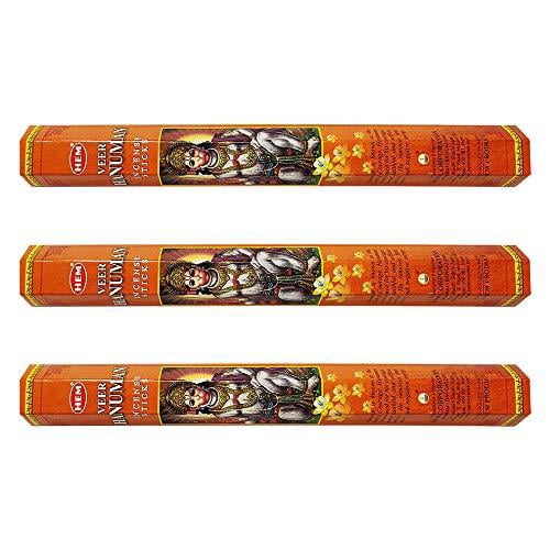 HEM Veer Hanuman Incense Sticks Agarbatti Masala - Pack of 3 Tubes, 20 ...