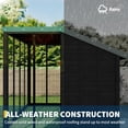 Studyset Weatherproof Outdoor Dog Kennel, Galvanized Steel Roof, Secure ...