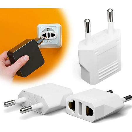 US/CA to European Plug Adapter, Europe Outlet Plug Adapters, Travel ...