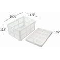 Begale 2-Pack Large Plastic Collapsible Storage Crate, 42 L Folding ...