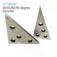 30/45/60/90 Degree Angle Block Ruler Inch Metric Triangle Metal Block ...
