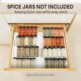 Bamboo Spice Drawer Organizer, (Need 3.1” Deep Drawer) Expandable 4 ...