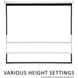 100 Inch Pull Down Projector Screen and Stand Portable Outdoor and ...