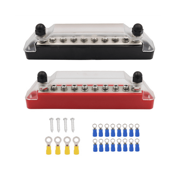 Winyuyby 10 Way Screw Terminal Blocks 150A Busbar with Terminals for ...