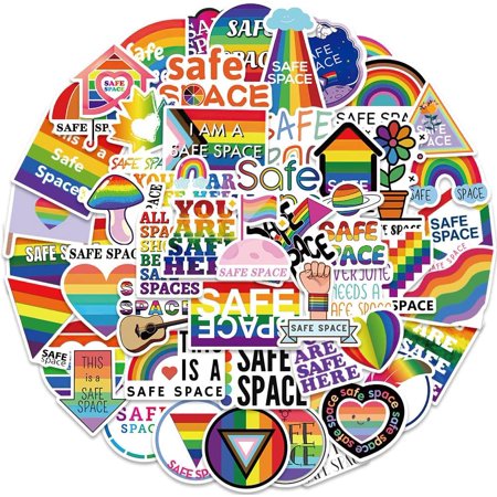 50 Packs Safe Space Stickers Water Bottles Laptop Phone Motorcycle ...