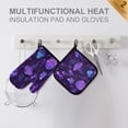 2 PCS Oven Baking Gloves Set Heat Resistant Oven Mitt & Pot Holder Set ...