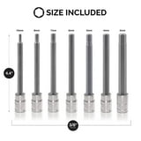Neiko 10076A 3/8” Drive Extra Long Allen Hex Bit Socket Set, Metric, 3mm to 10mm | 7-Piece Set ...