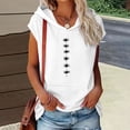 Amzcrzy Sleeveless Hoodie for Women Print Casual Loose Fit Pullover ...