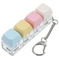 Keyboard Fidget Toy with LED Light, Keychain Keyboard Clicker, 4-Hole ...