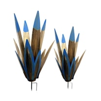 Free Shipping! Rustic Arrow Cactus in Pot with Flower Metal Art ...