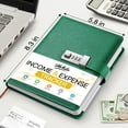 WEMATE Income & Expense Accounting Ledger Book, 8.6"x5.8", Green ...