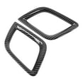 2pcs Front Dashboard Air Vent Wind Outlet Frame Cover Trim Carbon Fiber ...