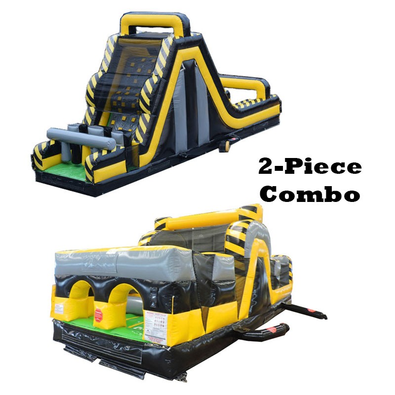 TentandTable 70' Commercial Inflatable Obstacle Course Rock Climbing ...
