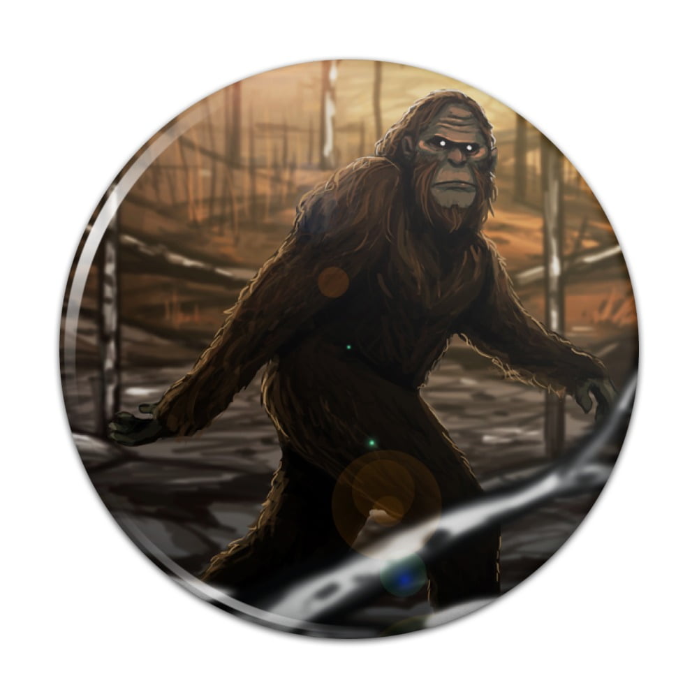 Bigfoot Sasquatch Walking in the Woods Kitchen Refrigerator Locker ...