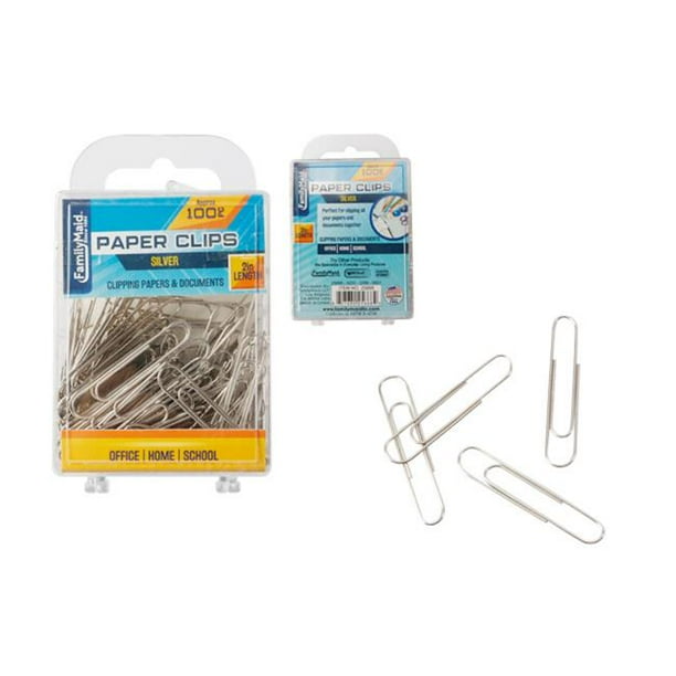 Familymaid 25668 51 mm Paper Clips, Silver - 100 Piece - Walmart.ca