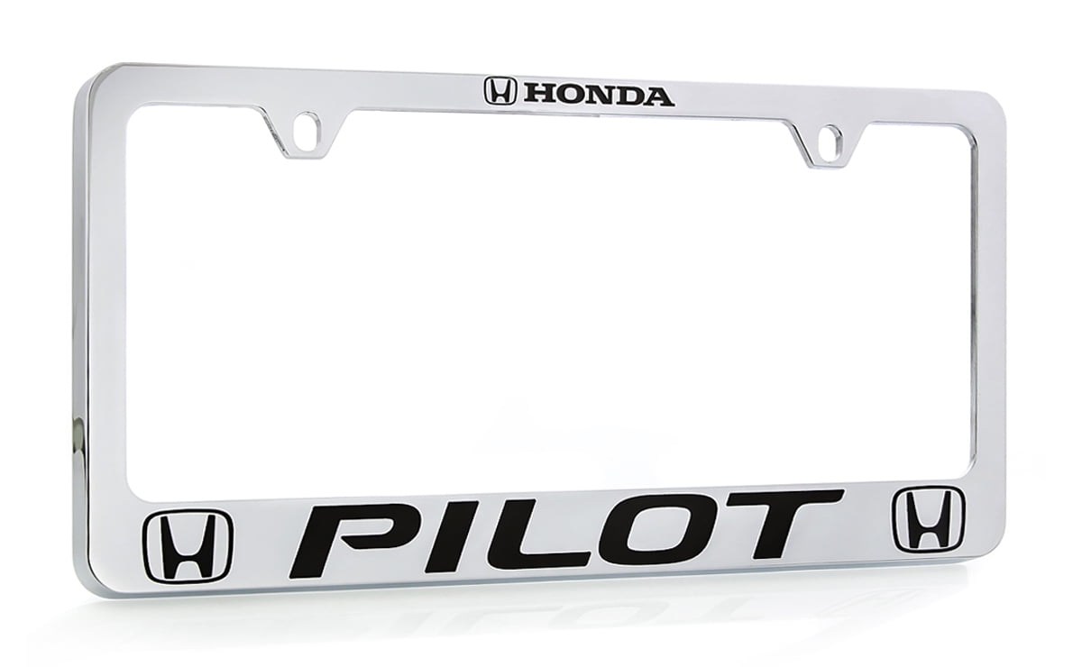 Honda Pilot wordmark Chrome Plated Zinc Metal License Plate Frame ...