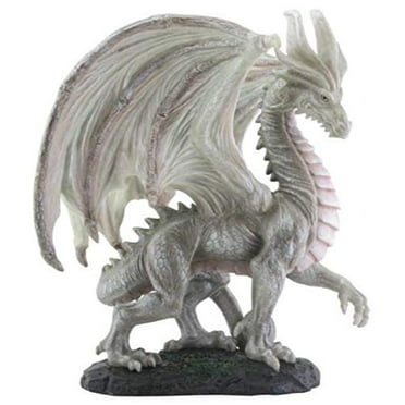 Good Quality Icy Blue Ice Dragon Figurine Statue on Glacier, Fairy Tale ...