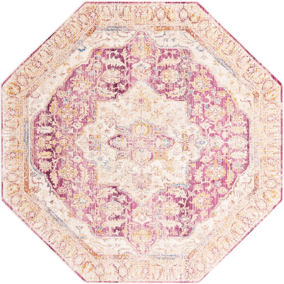 Rugs.com Deepa Collection Rug – 8 Ft Octagon Lavender Medium Rug ...