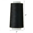 Hello Hobby Black 100% Polyester Overlocking Thread, 3000 Yards for Sewing Machines and Sewing ...