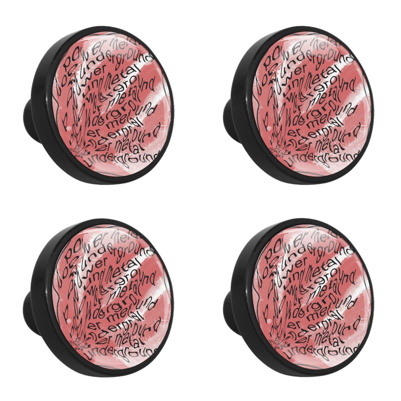 4 Pcs Letter Knobs for Kitchen Cabinet Cupboard Dresser Bookcase Drawer ...