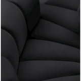 Meridian Furniture Arc Black Vegan Leather Reverse Corner - Walmart.com