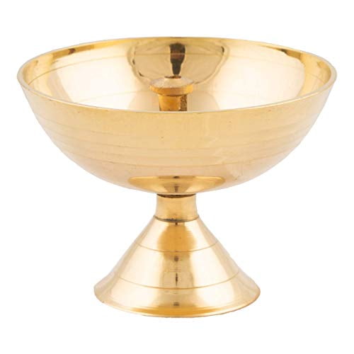 Shubhkart Ornamental Pyali Diya- Handmade Indian Brass Oil Lamp/ Deepak ...