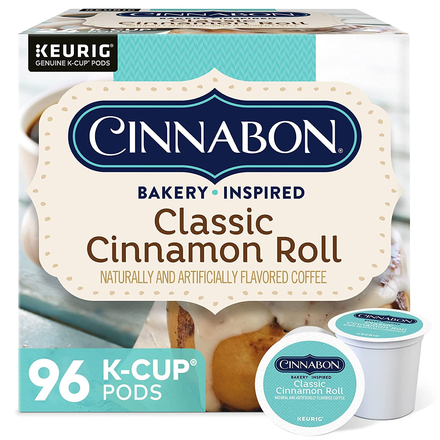 Cinnabon Classic Cinnamon Roll, Single-Serve Keurig K-Cup Pods ...