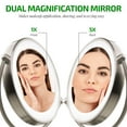OVENTE Lighted Makeup Mirror, 9.5 Inch, 1X 5X Magnifier, Dimmable LED ...