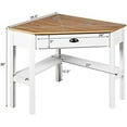 Computer Corner Desk Wood Compact Office Writing Workstation with ...