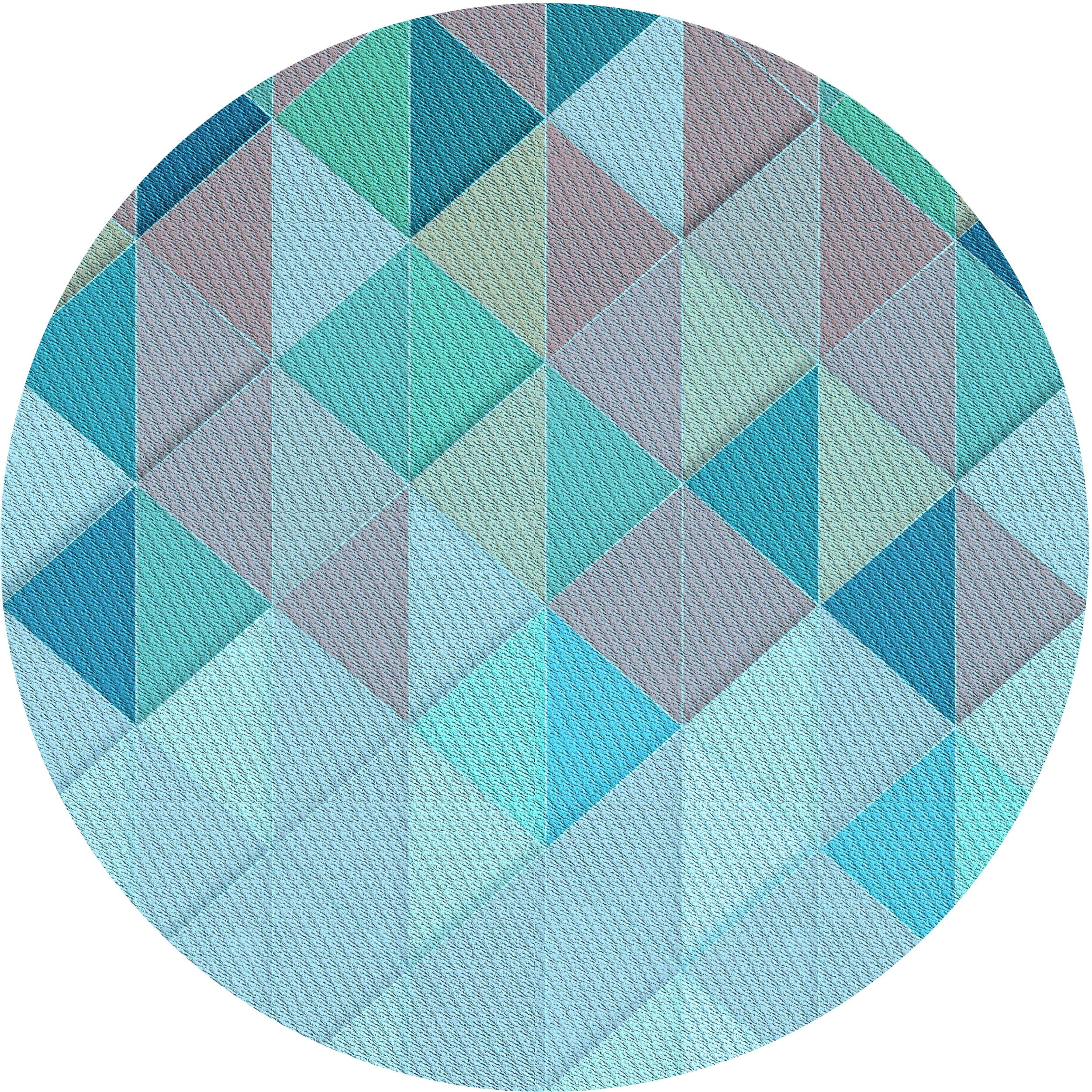 Ahgly Company Indoor Round Patterned Blue Koi Blue Area Rugs, 6' Round ...