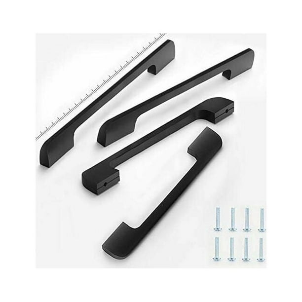 [4 Pieces] 160mm Kitchen Furniture Handle, Black Stainless Steel ...