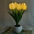 Sunjoy Tech Tulip Flowerpot Lamp Realistic Looking Battery Powered 6 ...