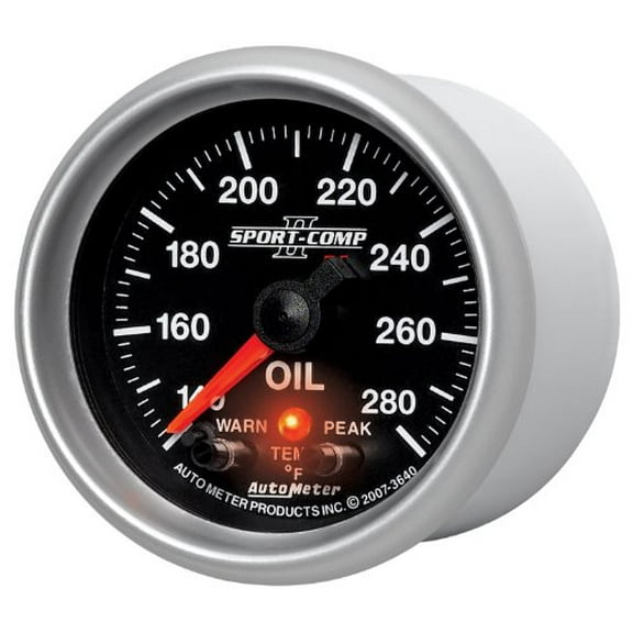 AutoMeter 3542 Sport-Comp Electric Oil Temperature Gauge - Walmart.com