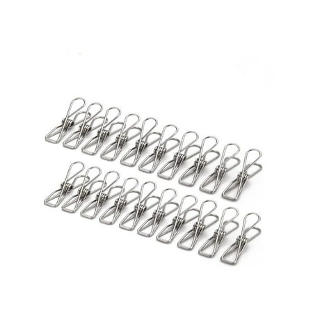 SHTUUYINGG Stainless Steel Clothes Pegs 40 Pieces Unbreakable ...