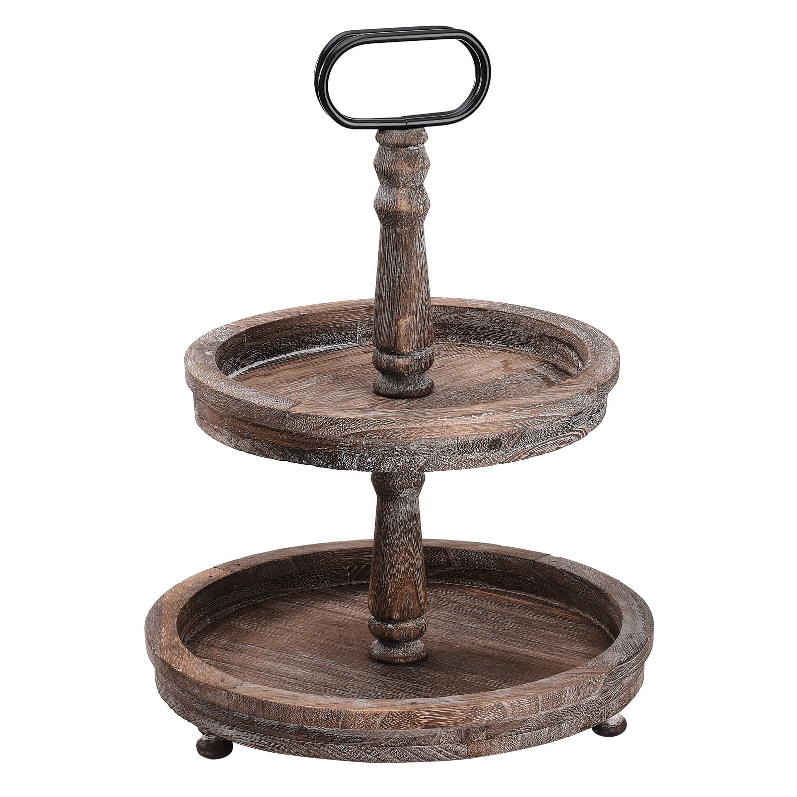 Wooden Tray Display Stand Racks Retro Do Old Style With Metal Handle ...