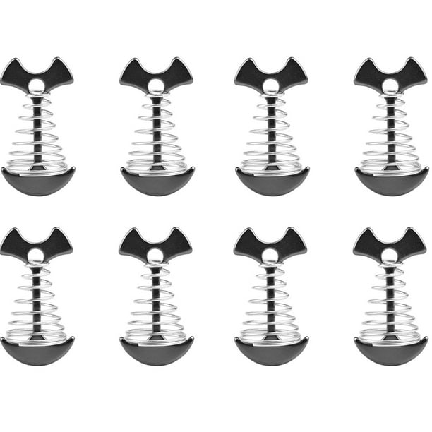 Fishbone Tent Stakes with Spring Rope Hook Cord Adjuster Tensioner Kit ...