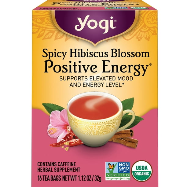 Yogi Tea - Spicy Hibiscus Blossom Positive Energy (6 Pack) - Supports ...