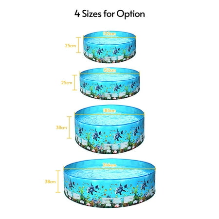 152 * 25cm/ 59.8 * 9.8in Outdoor Children Swimming Pool Portable ...