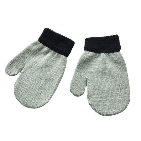 letairis 1 Pair Kids Mittens Winter Clothes Accessory Simple Style ...