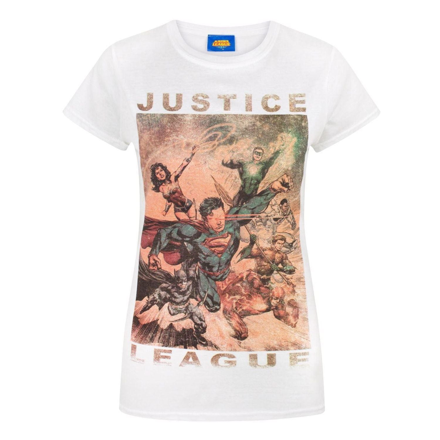 Click here for Justice League Womens Characters Action T-Shirt La... prices