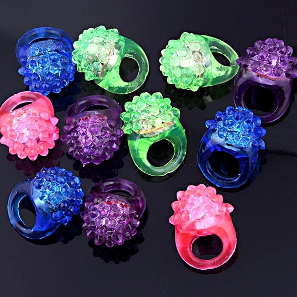 Novelty Flashing LED Bumpy Jelly Ring (12 Pcs) - Walmart.com